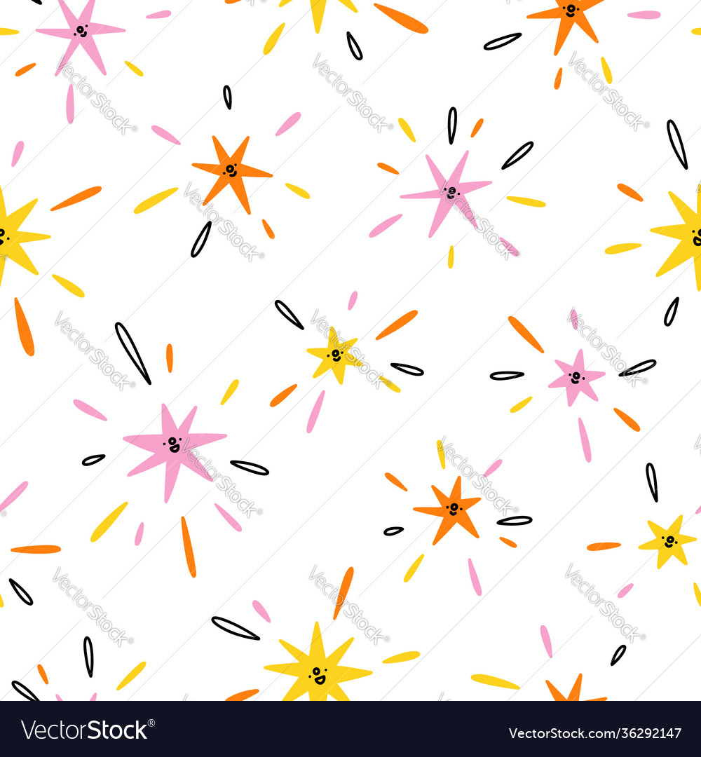 Sparkles joy colorful pattern Royalty Free Vector Image