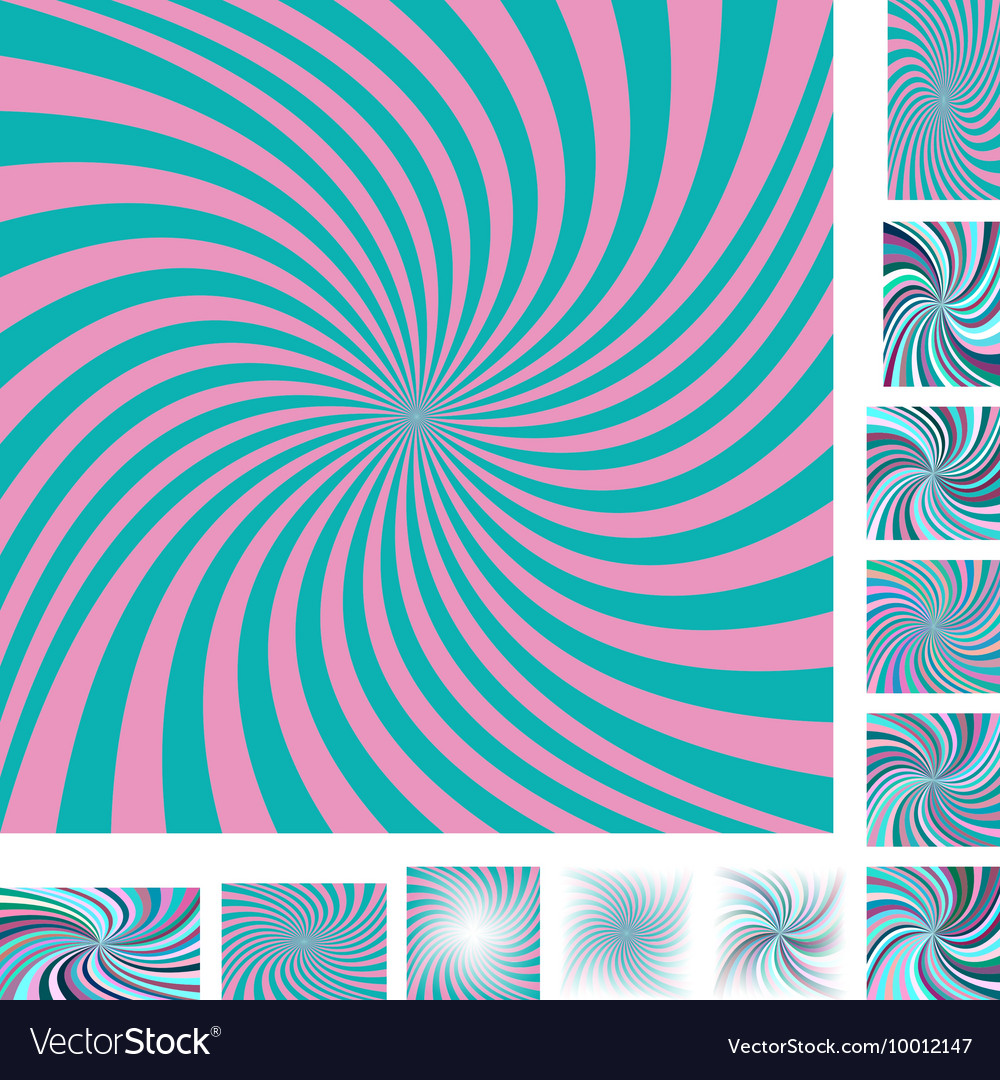 Spiral background design set Royalty Free Vector Image