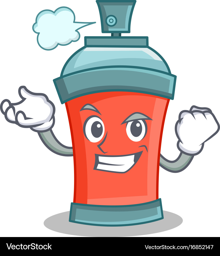 Successful aerosol spray can character cartoon Vector Image