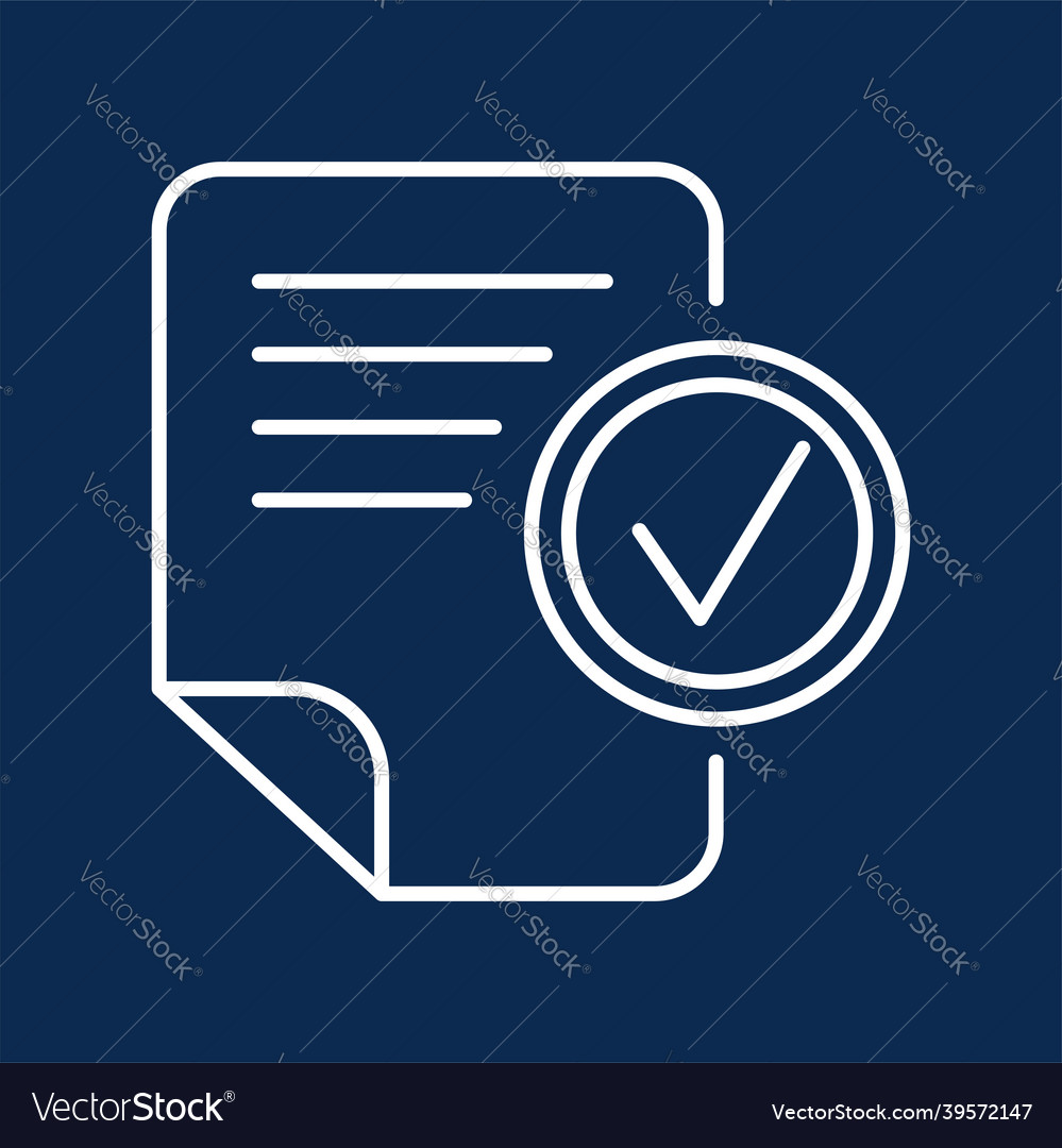 Text file checking monochrome linear icon Vector Image