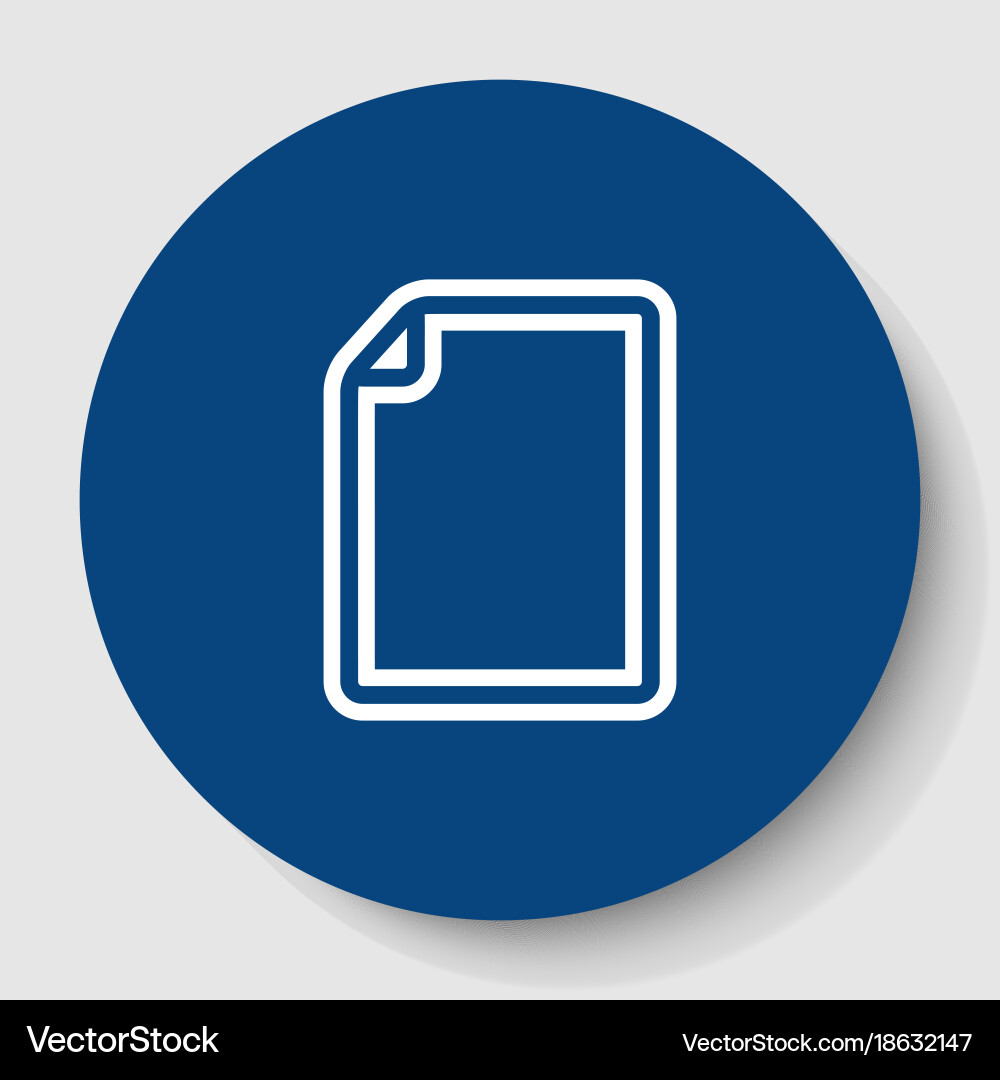 Vertical document sign white Royalty Free Vector Image