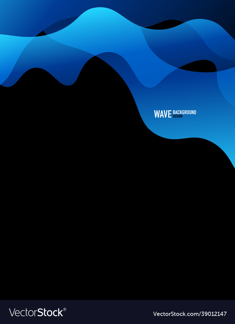 Vertical fluid gradient wave abstract background Vector Image