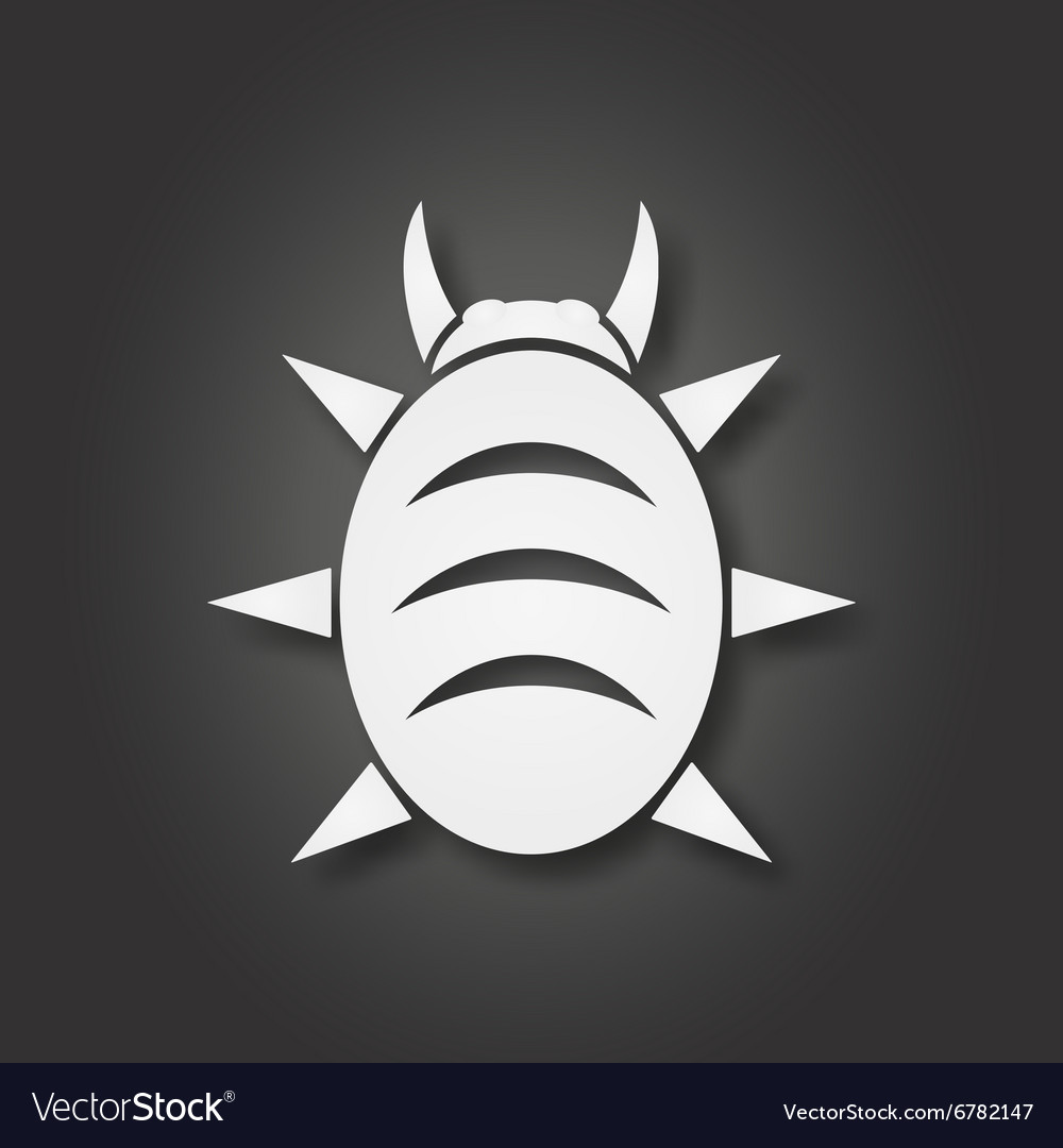 White bug icon Royalty Free Vector Image - VectorStock