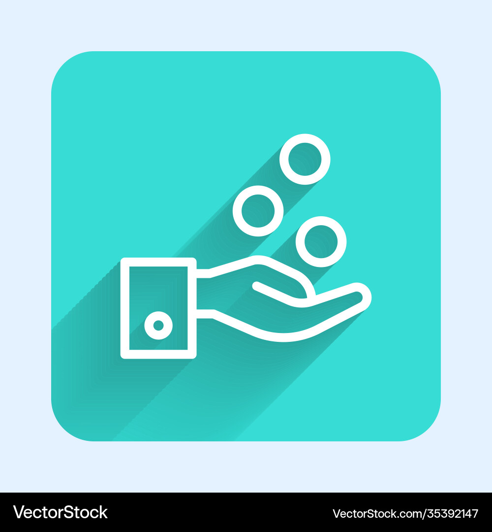 White line people paying tips to service staff Vector Image