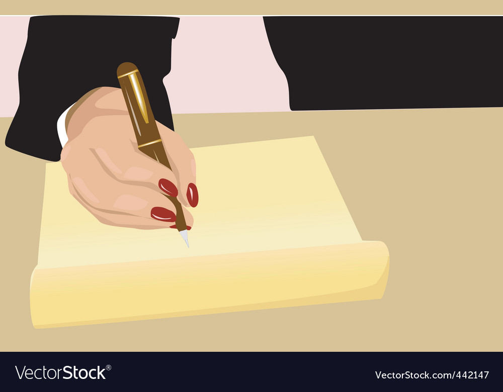 Writing Royalty Free Vector Image - VectorStock
