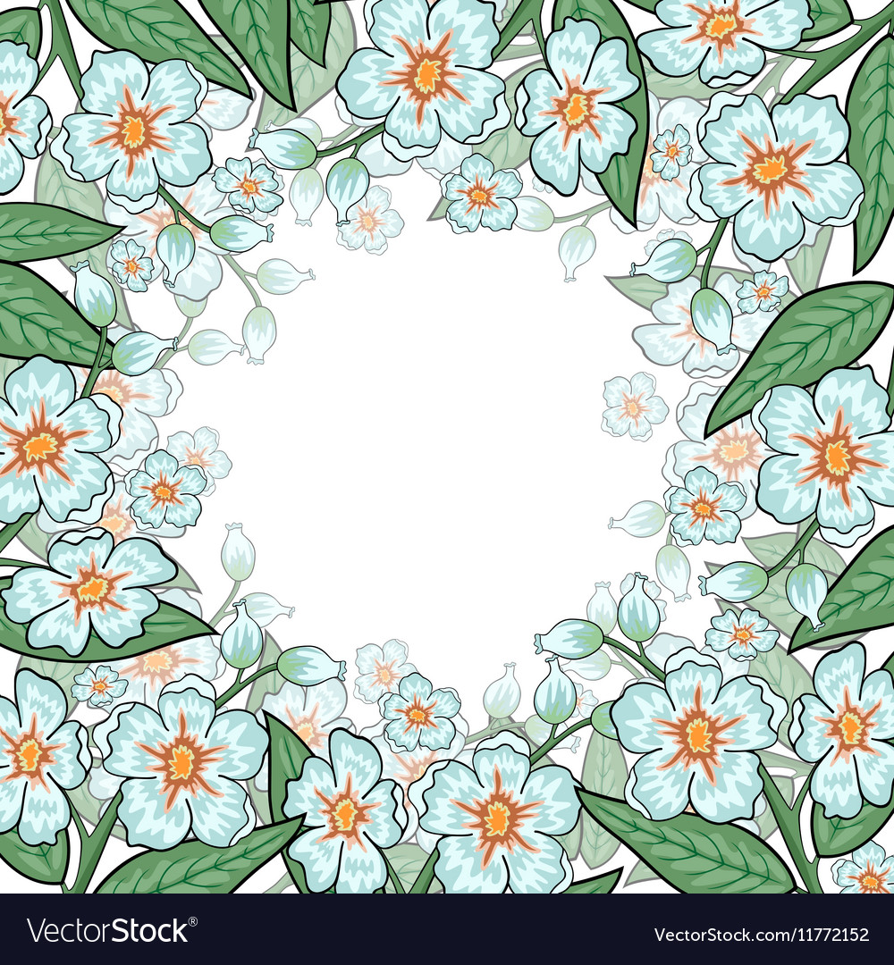 Abstract floral frame Royalty Free Vector Image