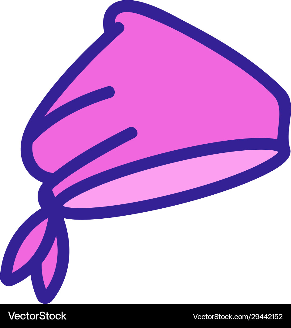 Bandana icon isolated contour symbol Royalty Free Vector