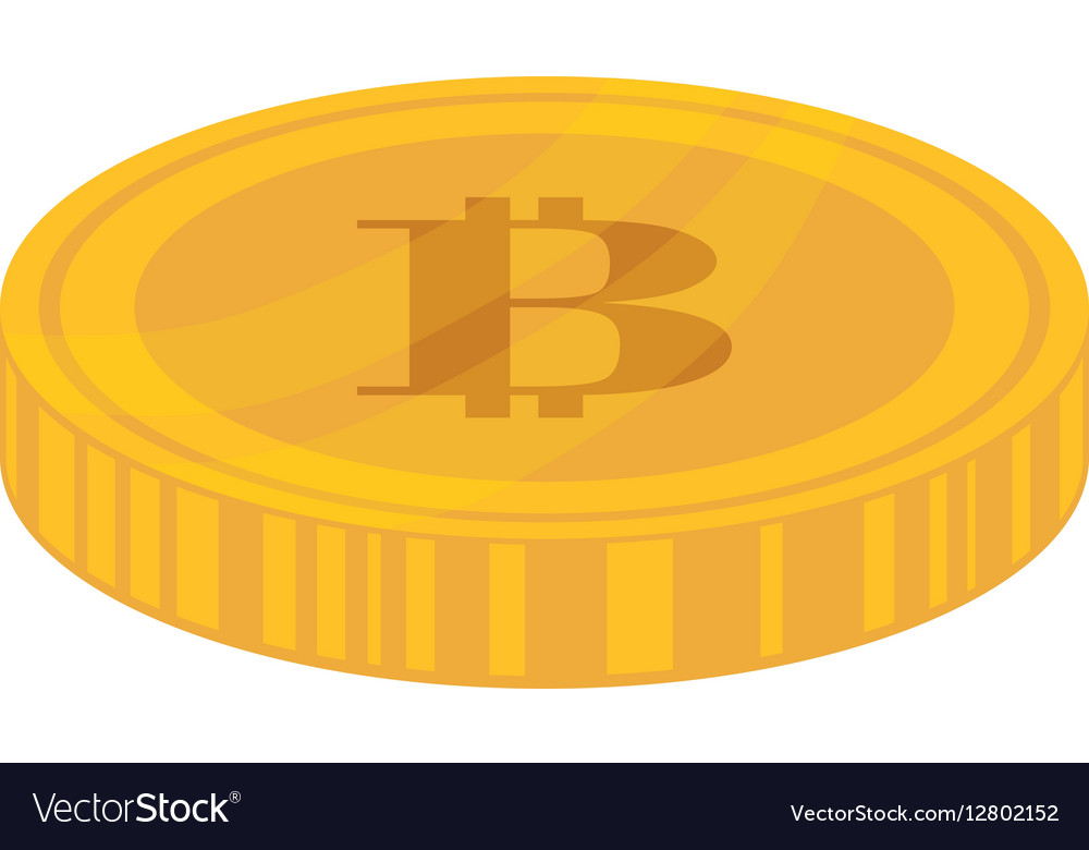 Bitcoin currency design Royalty Free Vector Image