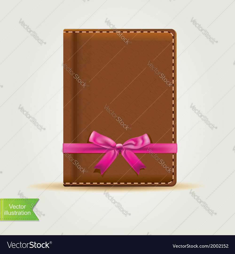 Book with pink bow Royalty Free Vector Image - VectorStock