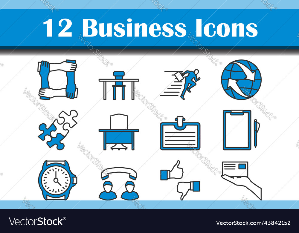 Business icon set Royalty Free Vector Image - VectorStock