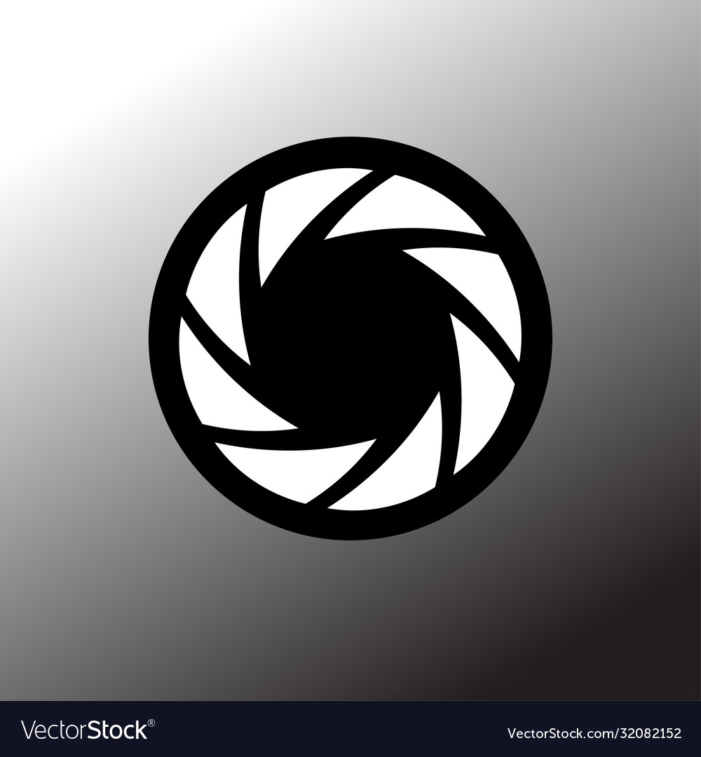Camera shutter icon isolated abstract background Vector Image