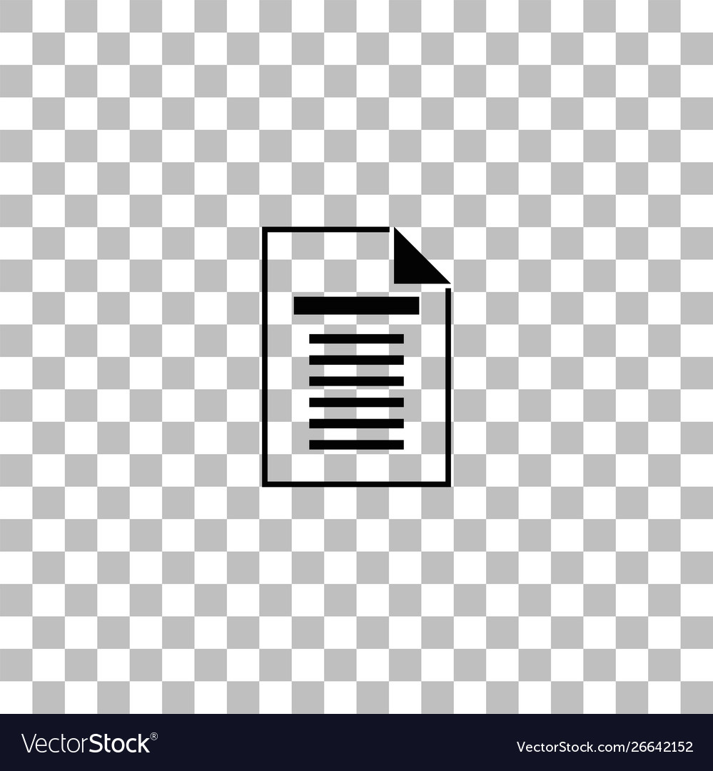Document icon flat Royalty Free Vector Image - VectorStock