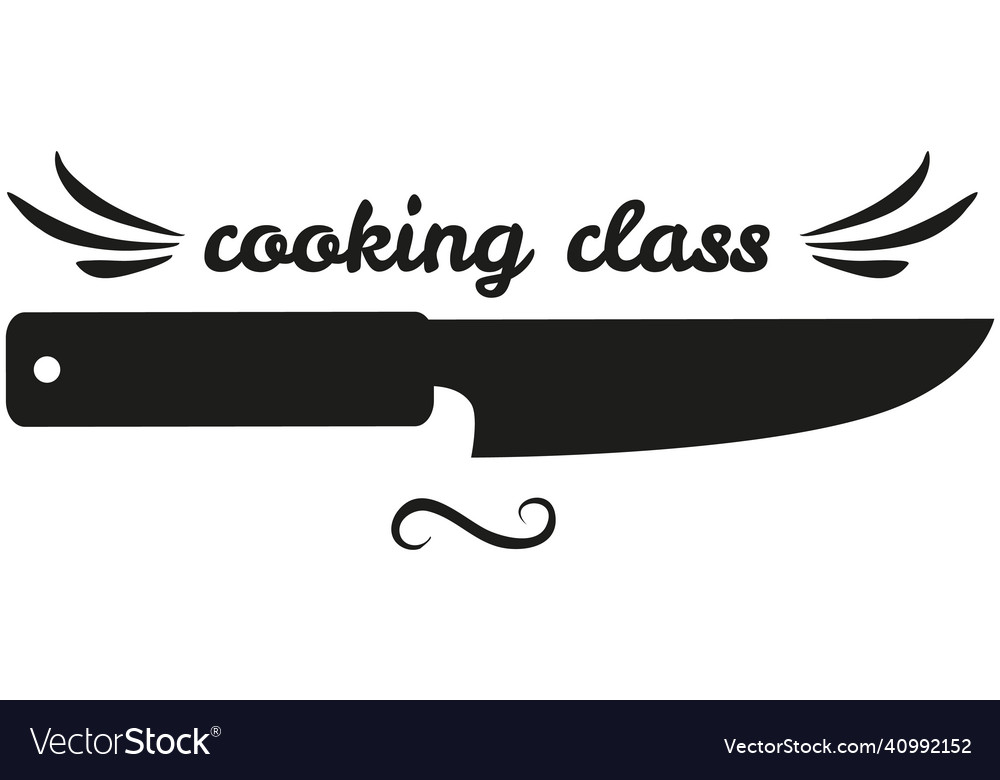 Hand drawn lettering for cooking class kitchen Vector Image