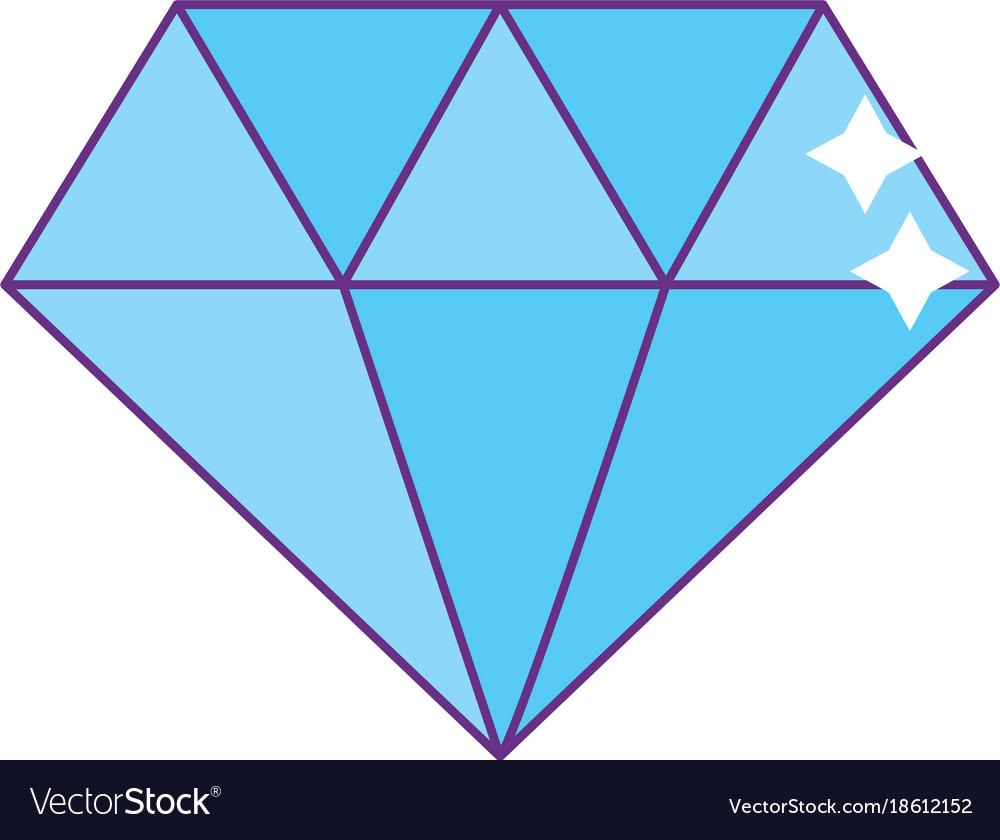 Isolated diamond design Royalty Free Vector Image