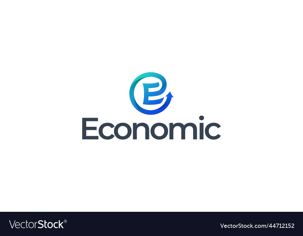 Letter e creative technological modern mail logo Vector Image
