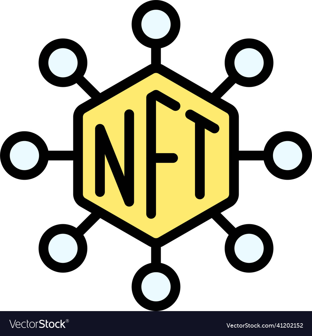 Nft network icon related Royalty Free Vector Image
