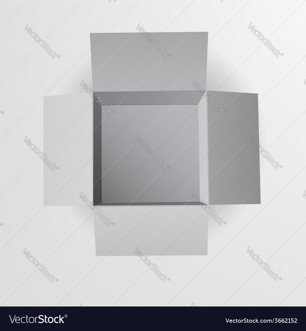 Open box top view Royalty Free Vector Image - VectorStock