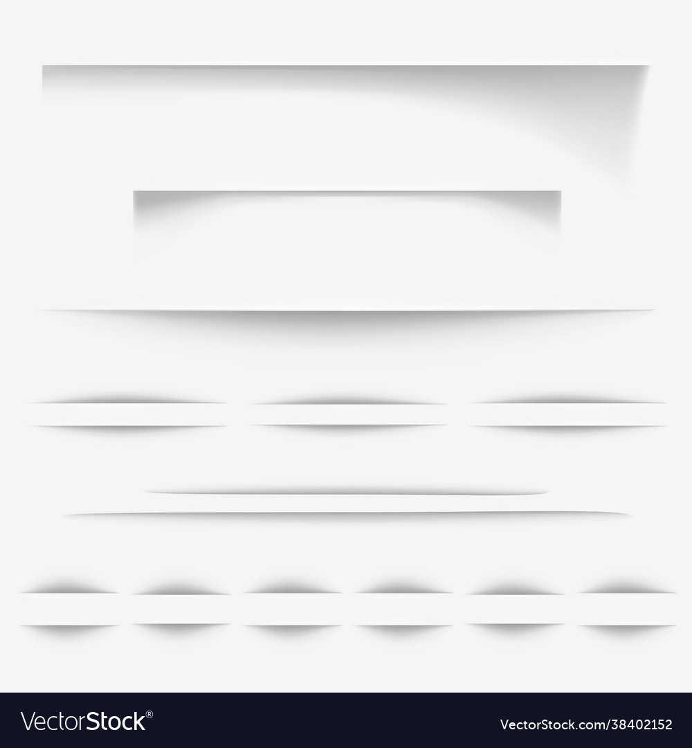Paper shadow lines Royalty Free Vector Image - VectorStock