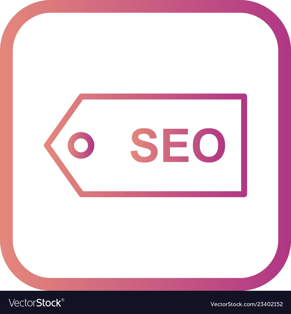 Seo tag icon Royalty Free Vector Image - VectorStock