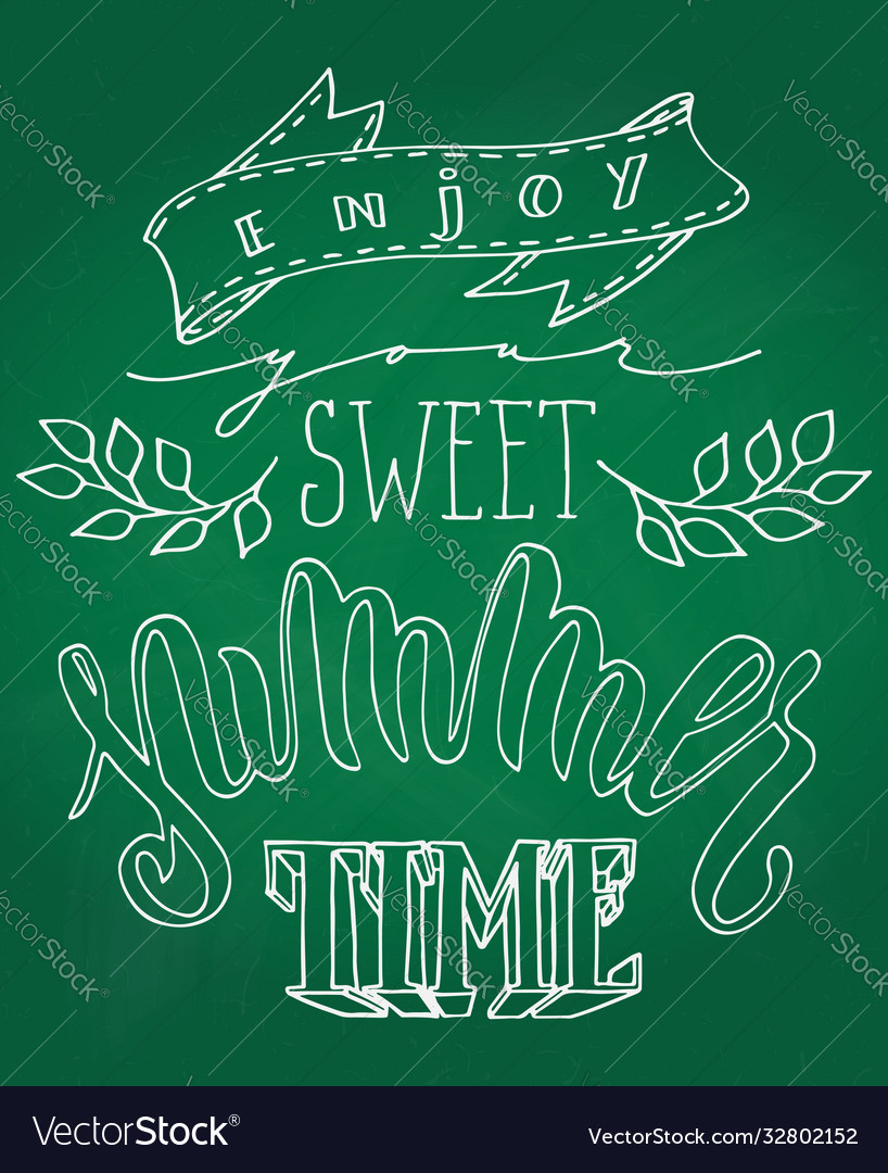 Sweet summertime poster Royalty Free Vector Image