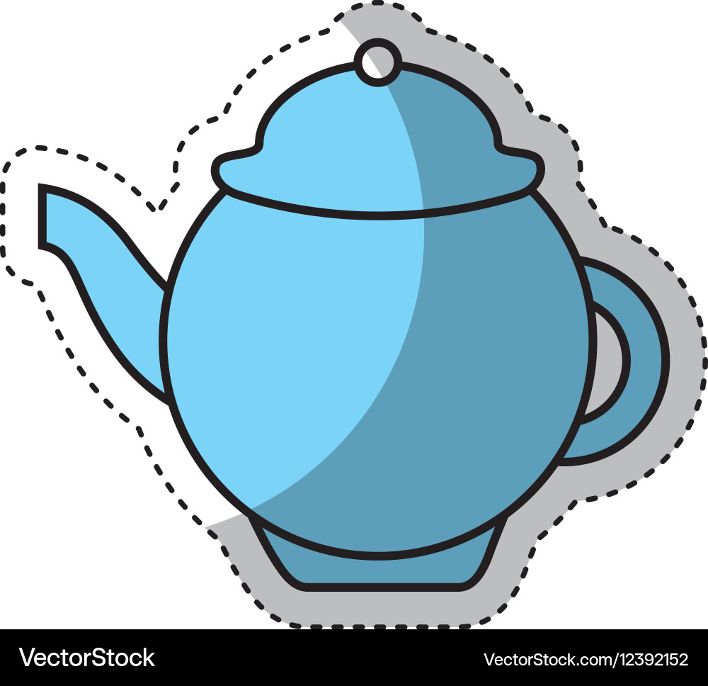 Tea pot isolated icon Royalty Free Vector Image
