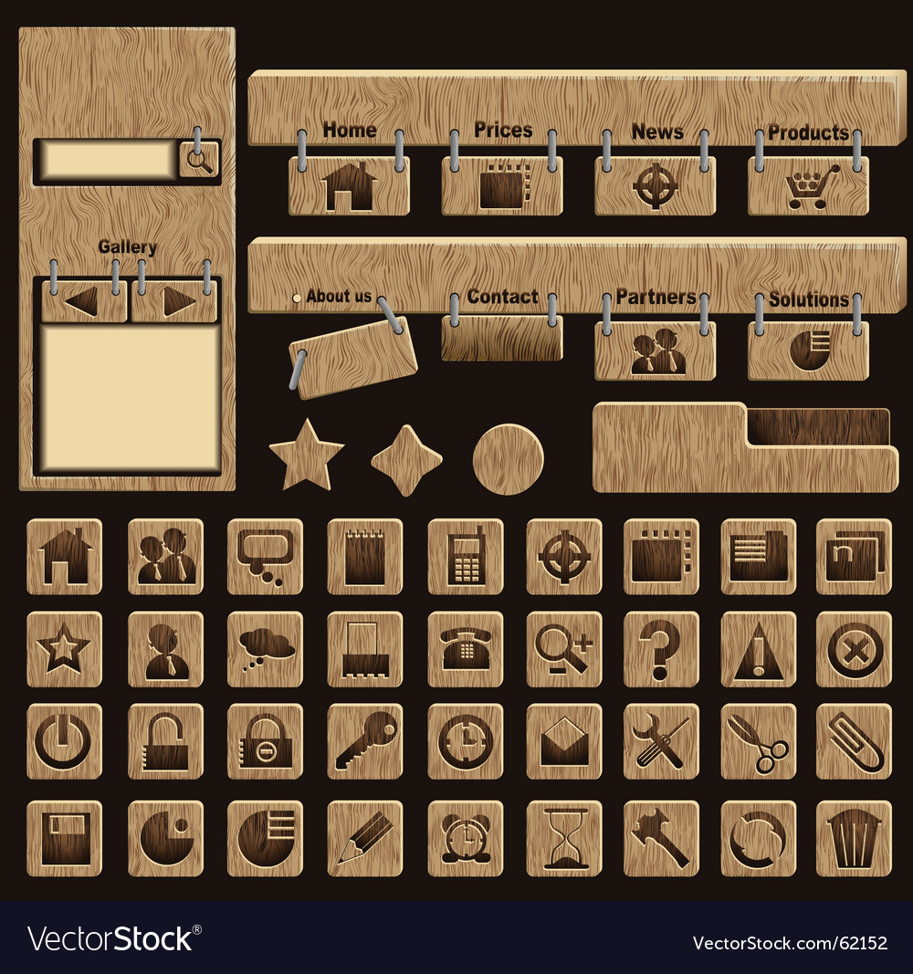 Web navigation templates Royalty Free Vector Image