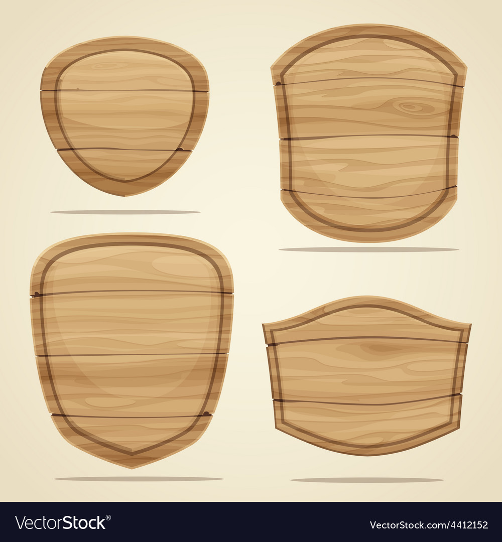 Wood elements Royalty Free Vector Image - VectorStock