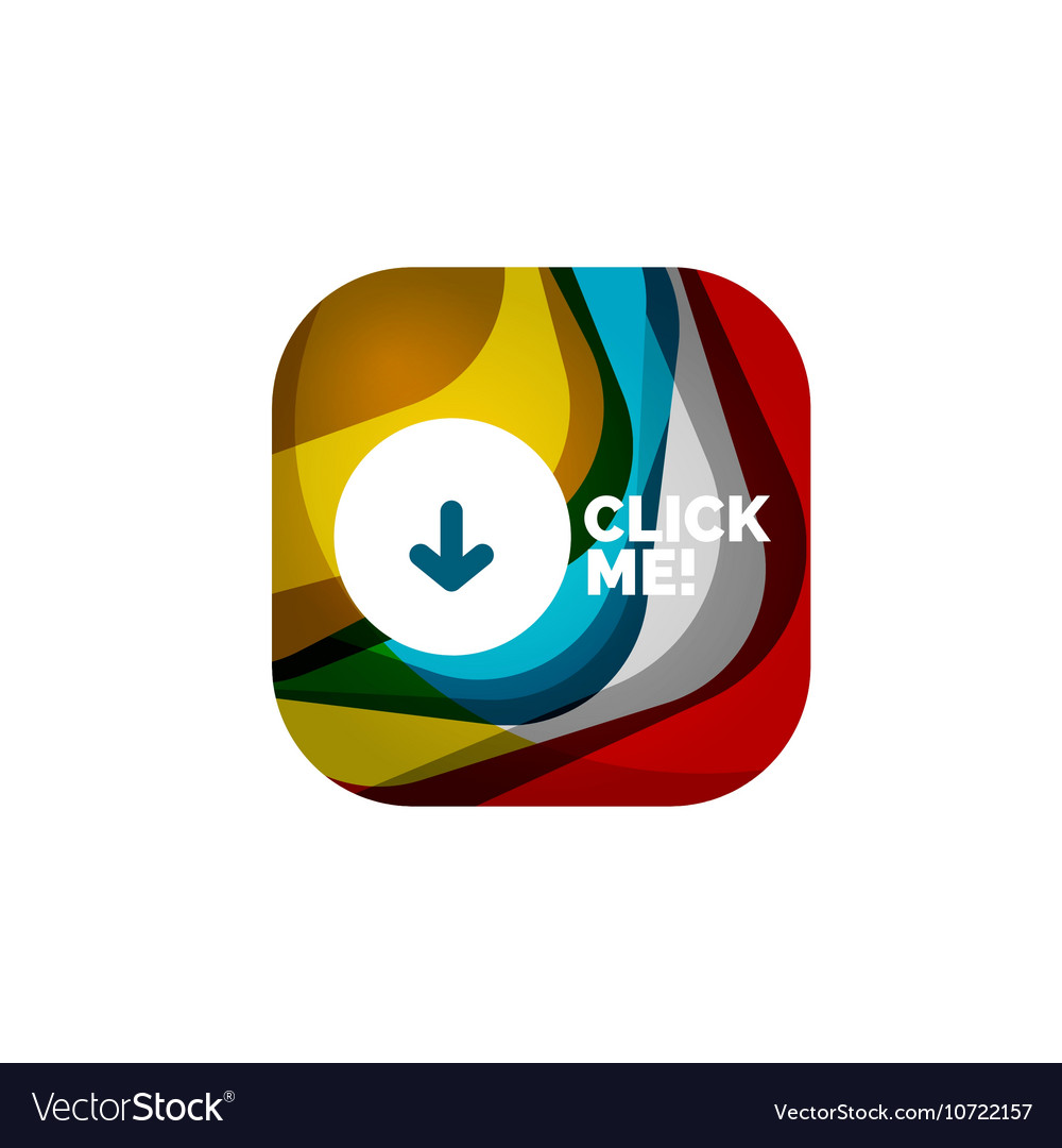 Abstract square button template Royalty Free Vector Image