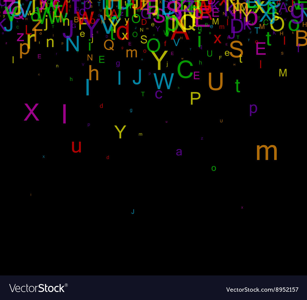 Background with letters Royalty Free Vector Image