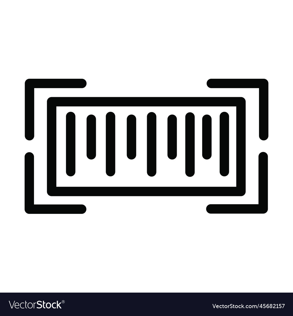 Barcode thick line icon Royalty Free Vector Image