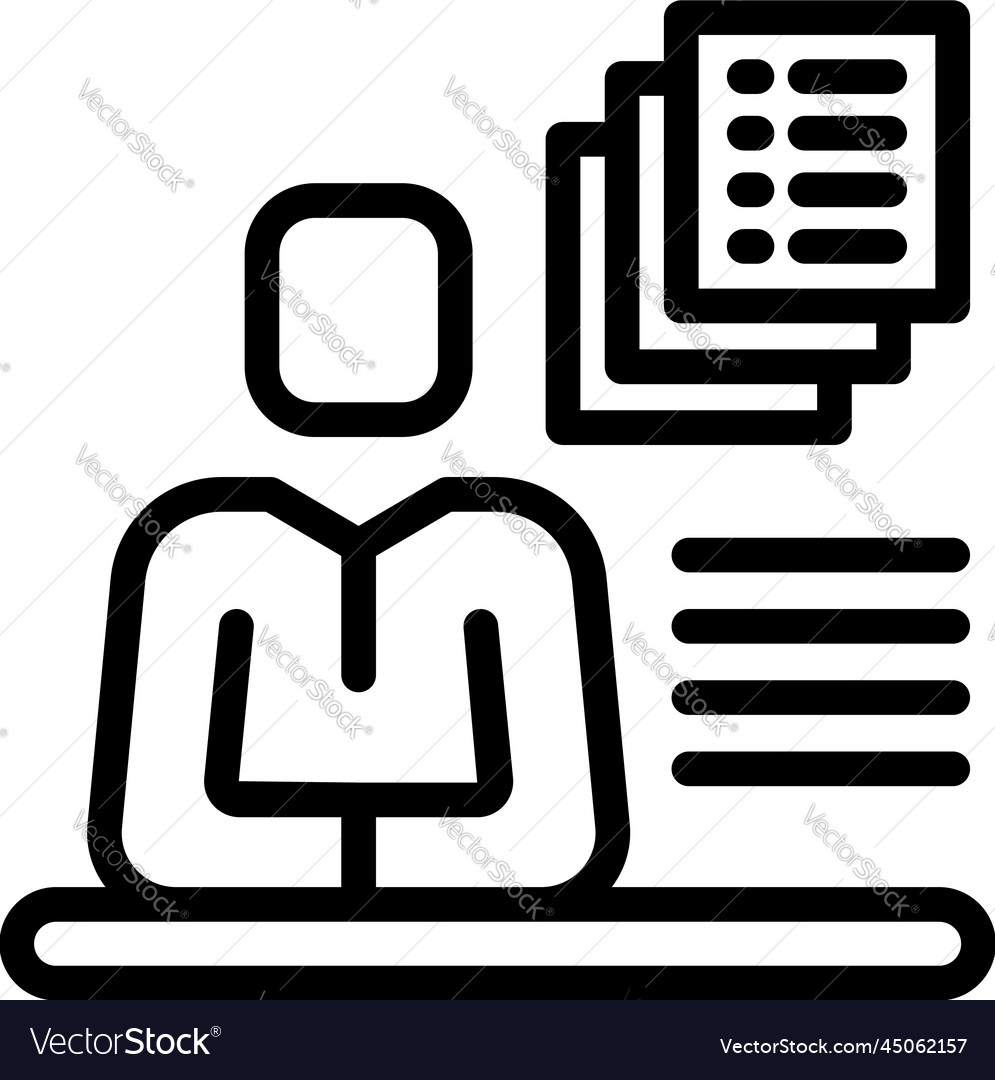 Class learn icon outline training course Vector Image