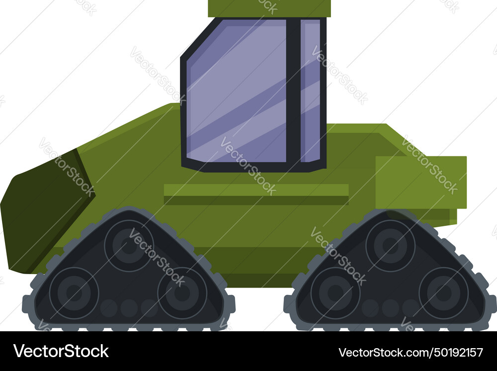 Construction road crawler icon cartoon Royalty Free Vector