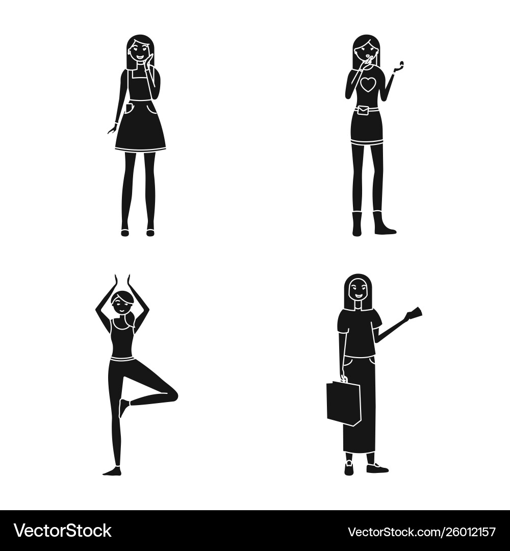 Design emotions and female symbol set Royalty Free Vector