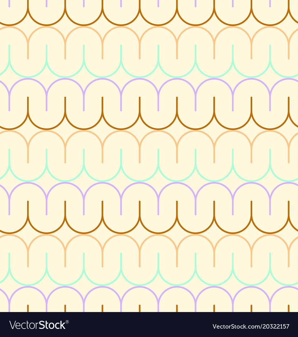 Geometric seamless pattern background with curved Vector Image