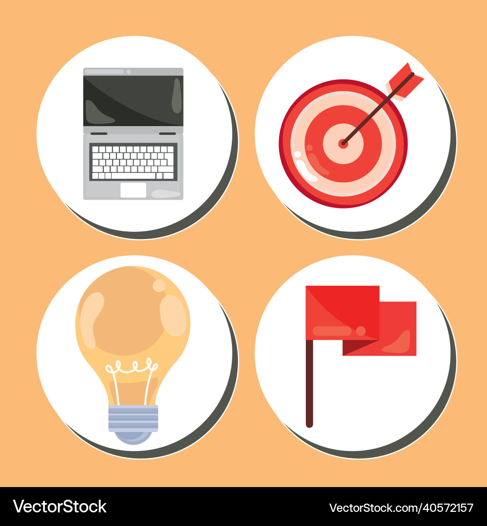 Icons creativity solution Royalty Free Vector Image