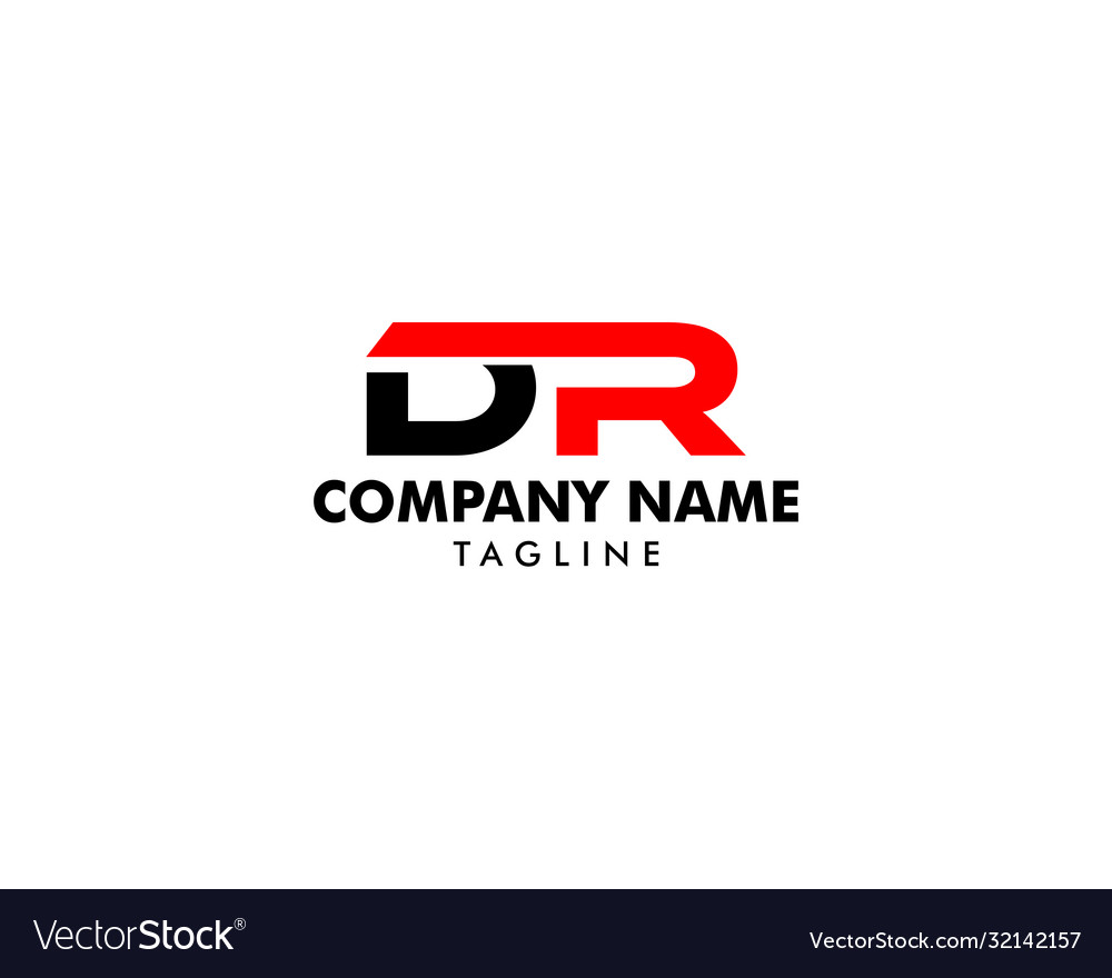 Initial letter dr logo template Royalty Free Vector Image