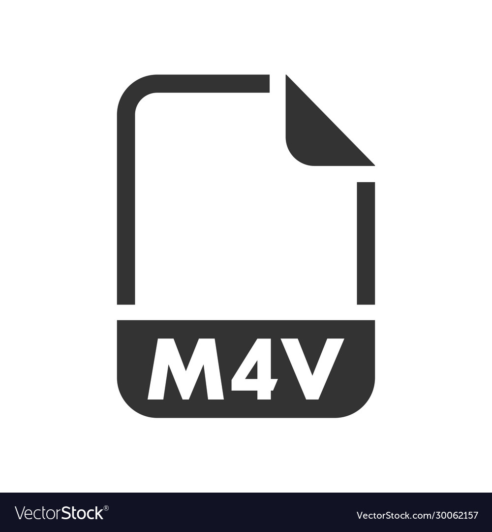 M4v file format icon Royalty Free Vector Image
