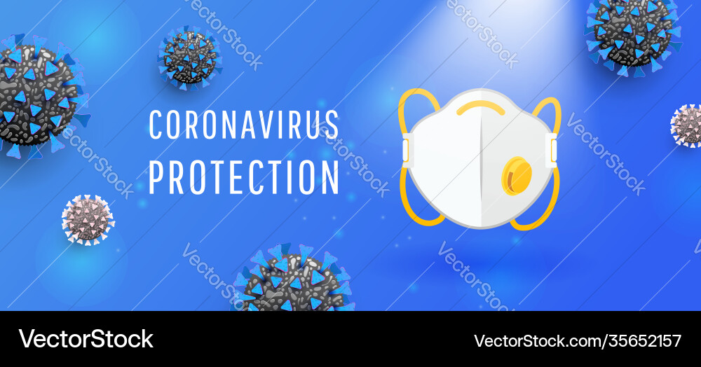 Medical face mask for prevention against Vector Image