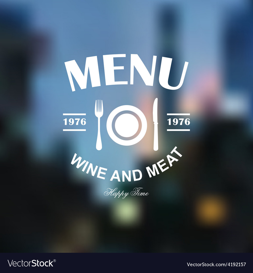 Menu logo Royalty Free Vector Image - VectorStock