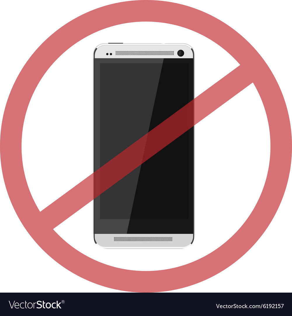 No smartphone Royalty Free Vector Image - VectorStock