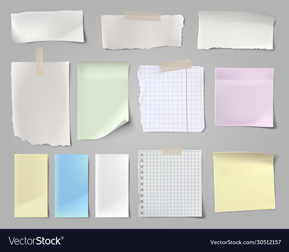Paper and post set Royalty Free Vector Image - VectorStock