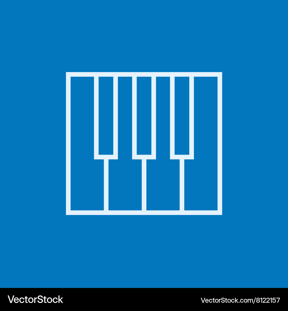 Piano keys line icon Royalty Free Vector Image