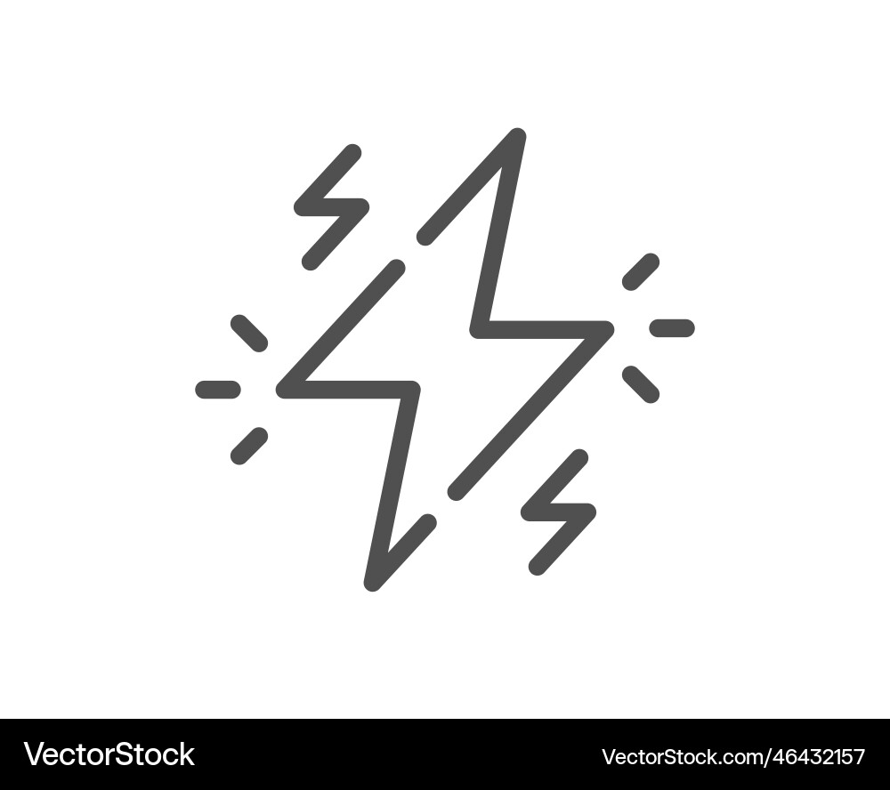 Power line icon flash electric energy sign Vector Image