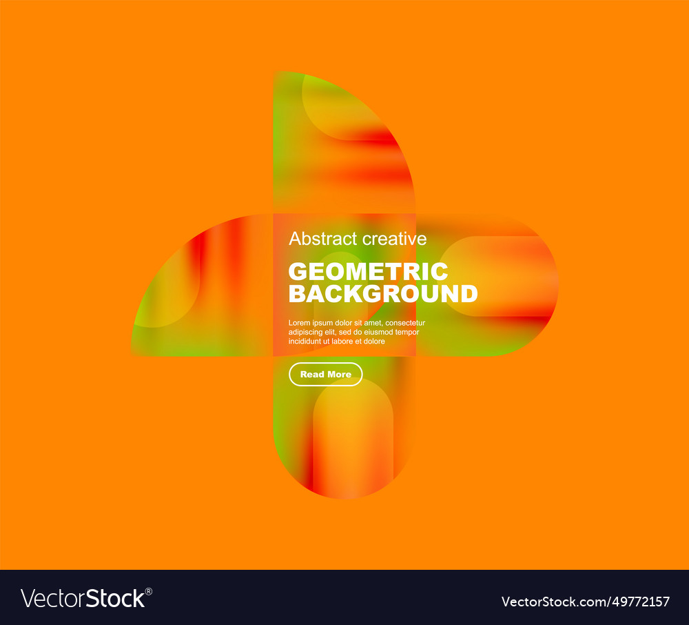Round triangle and square composition Royalty Free Vector