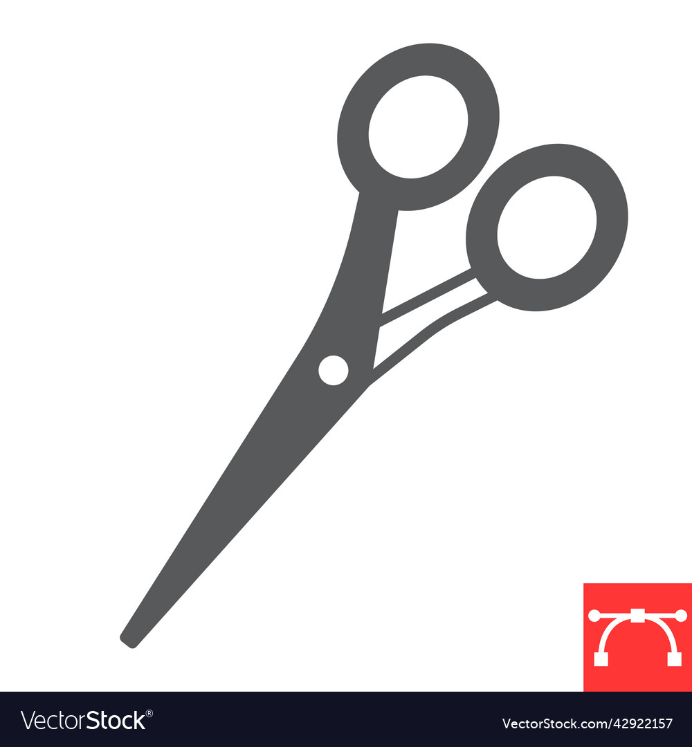 Scissors glyph icon Royalty Free Vector Image - VectorStock