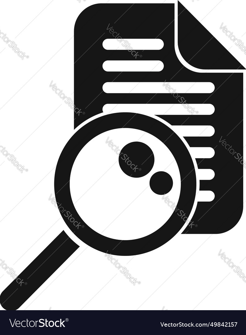 Search data document icon simple Royalty Free Vector Image