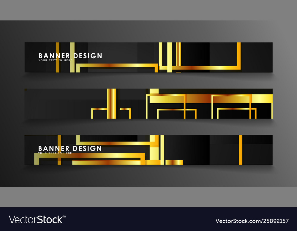 Set a banner with rectangular background Vector Image