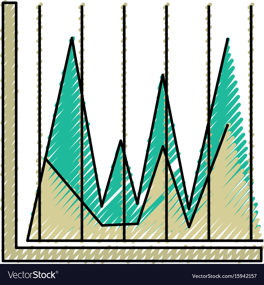 Statistics bars graphic Royalty Free Vector Image