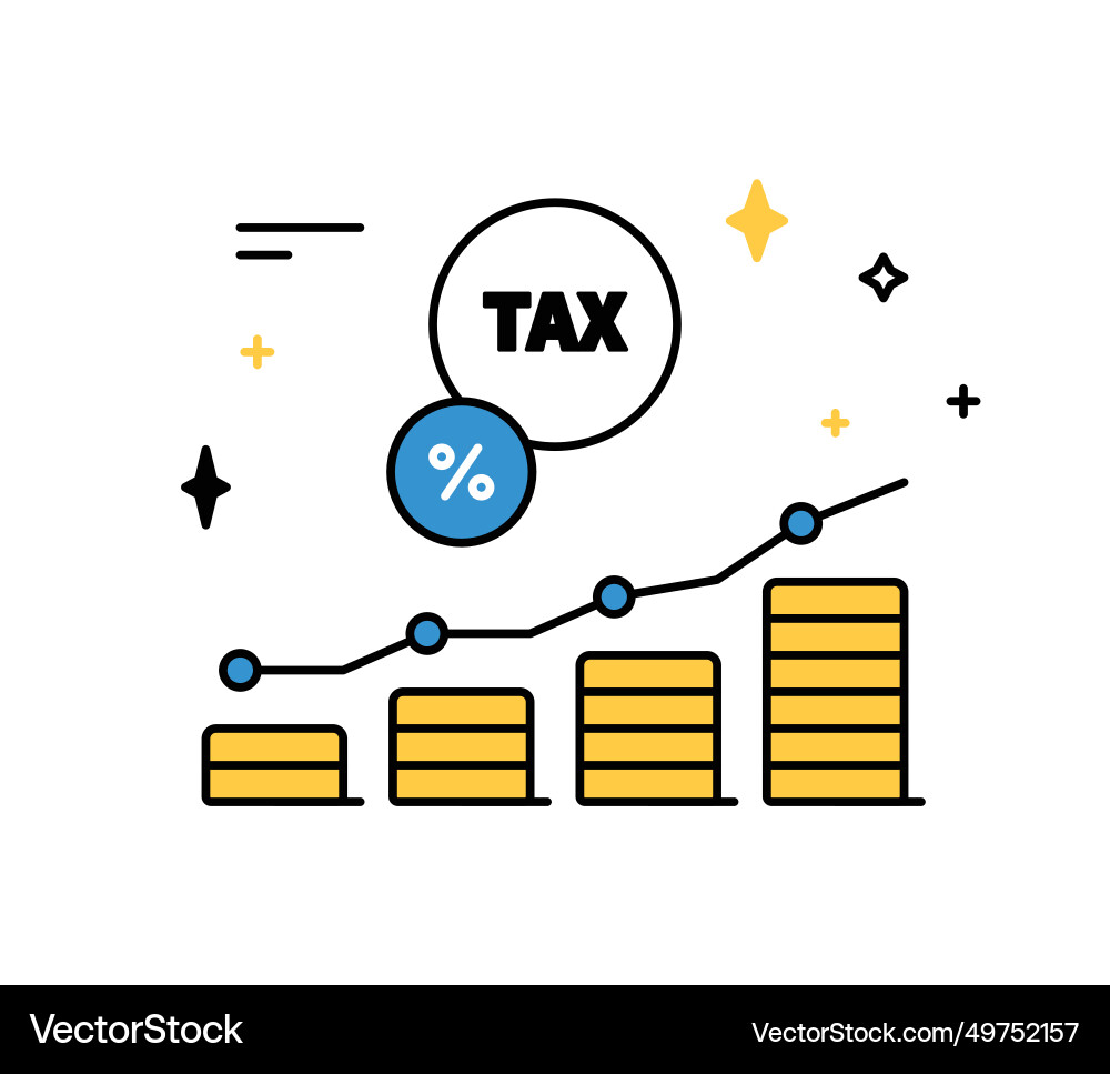Tax deduction planning and expenses account Vector Image