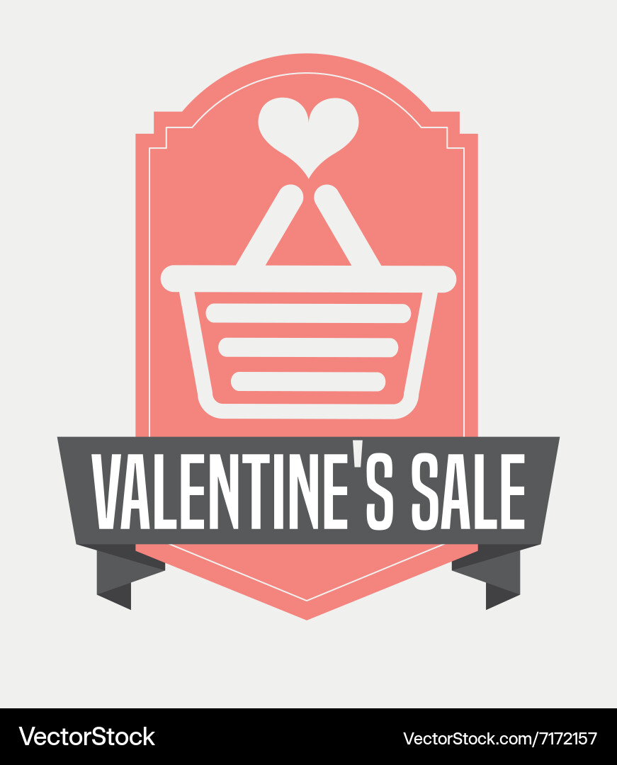 Valentines sale design Royalty Free Vector Image